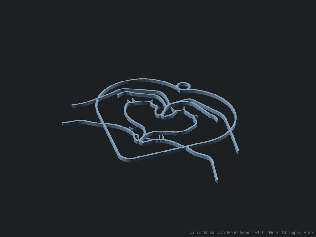 Free STL file Heart Hands 💜 ・Template to download and 3D print・Cults