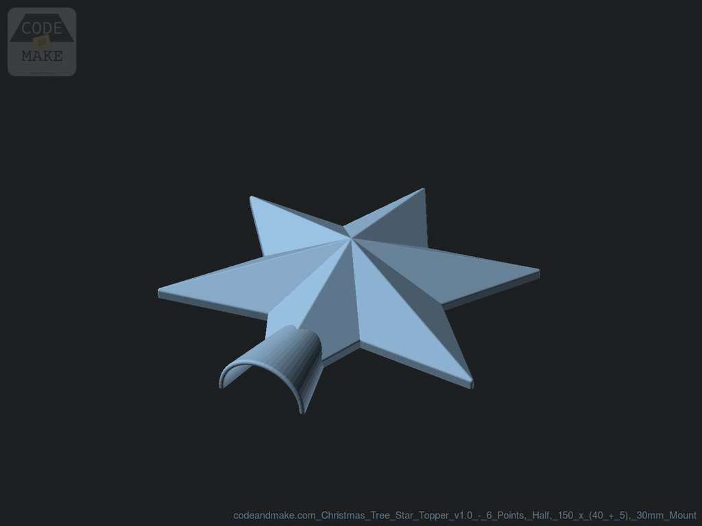 🎄 Fully Customizable Christmas Tree Star Topper・Free STL File for ・Cults