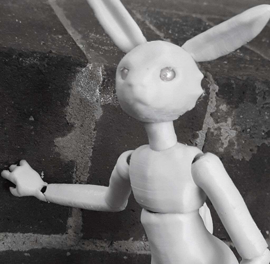 🐇 Anthro bunny BJD・Free OBJ File for ・Cults