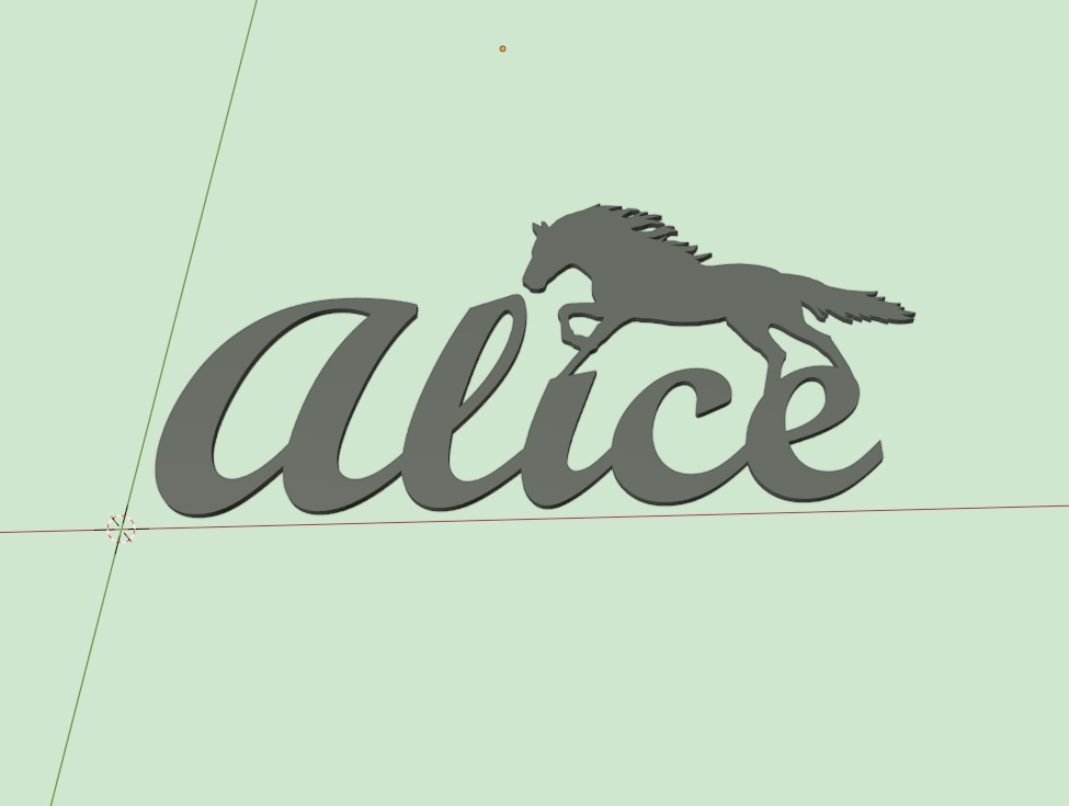 STL file wall or door decoration - Alice cheval 🚪 ・3D printable design ...