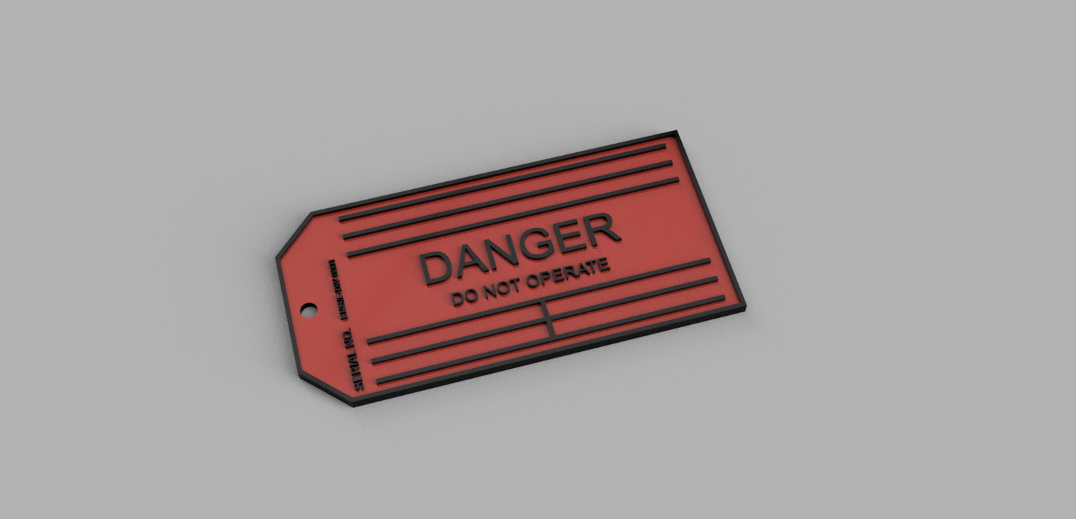 🚨 US Navy Danger Tag Ornament・ STL File for ・Cults