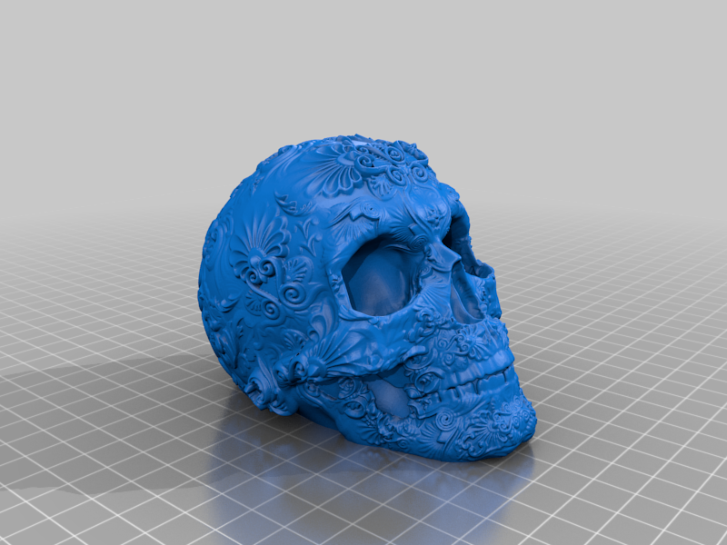 💀 Mexican skull・Free 3D File for ・Cults