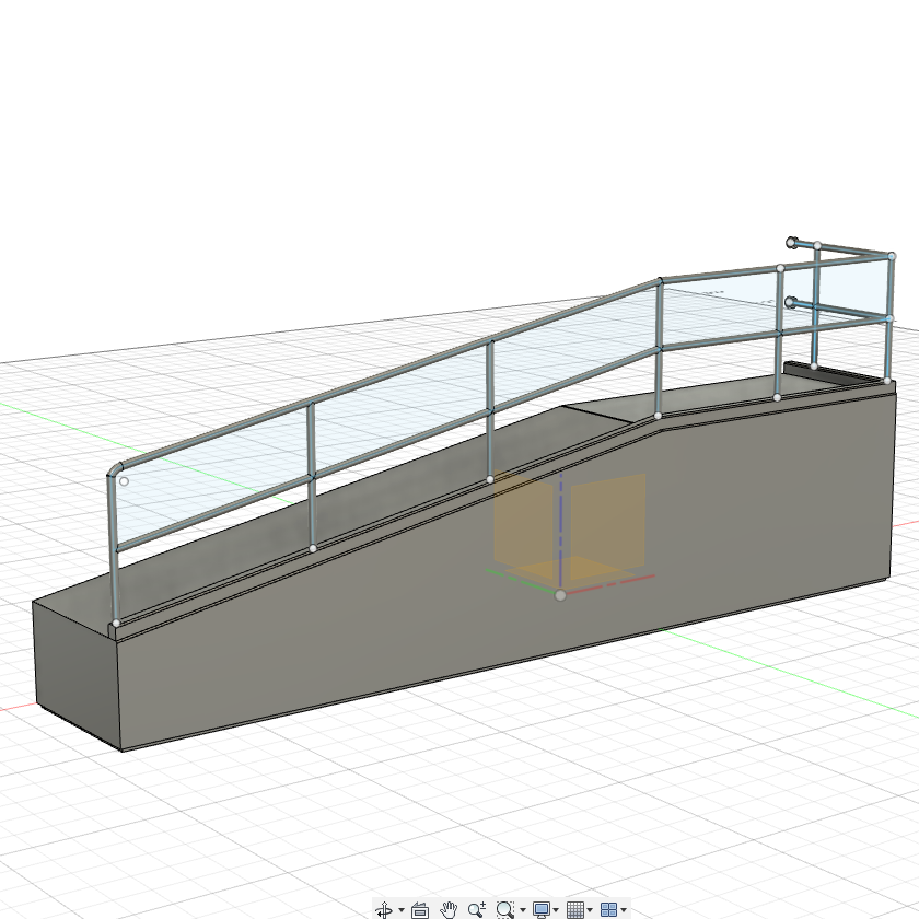 STL file ACCESS RAMP WITH HANDRAIL 7MM SCALE O GAUGE MODEL RAILWAY ...