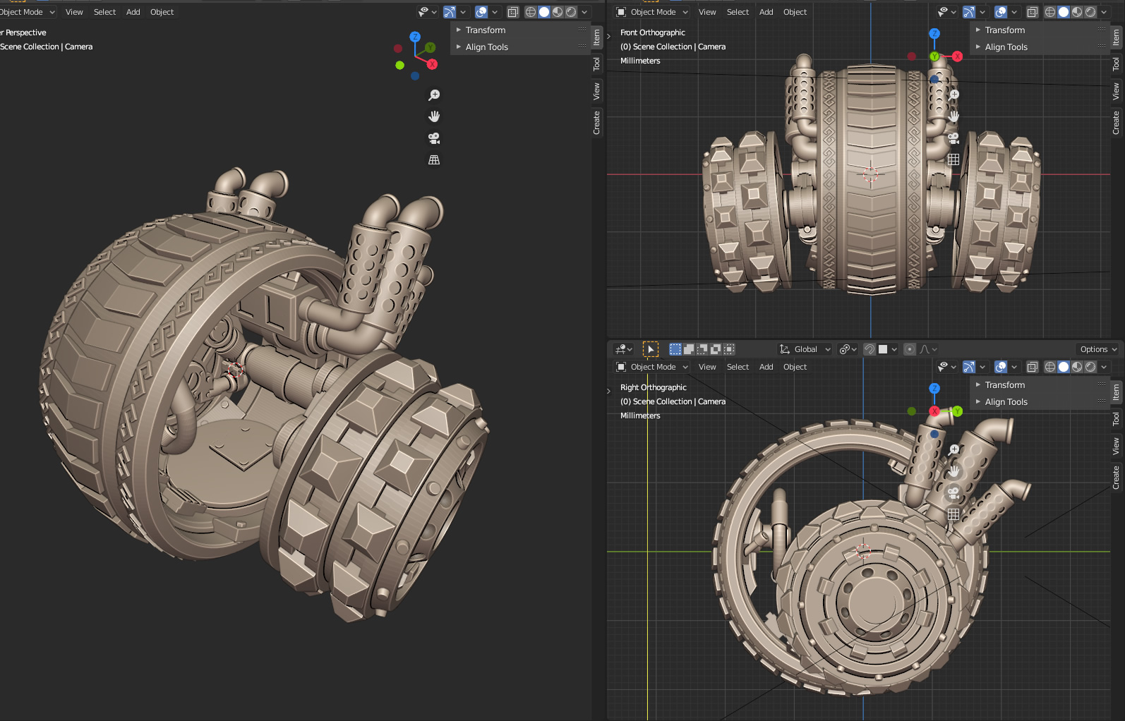 🏈 Dwarven Bonegrinder Deathroller Fantasy Football・ STL File for ・Cults