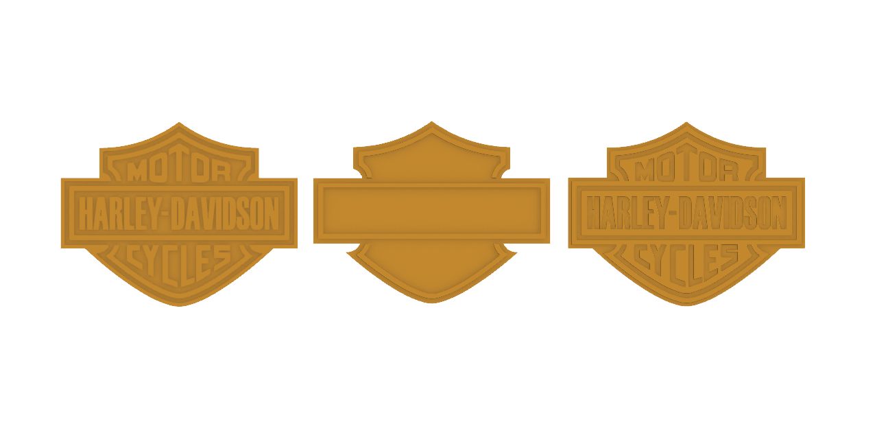STL file Harley Davidson logo 3D print model 🏍️ (OBJ)・Model to download ...