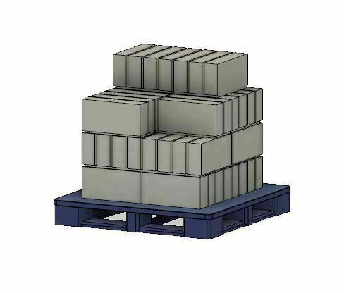 🛤️ Model Railway Railroad Breeze Block Stack on a Pallet・ STL File for ...