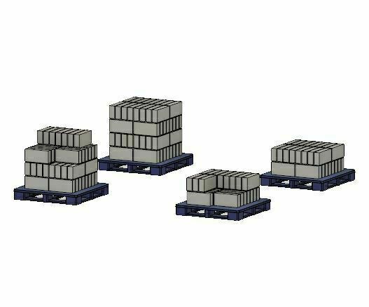 🛤️ Model Railway Railroad Breeze Block Stack on a Pallet・ STL File for ...