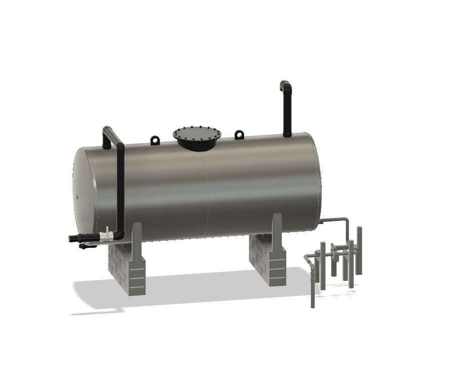 STL file Model Railway Oil Tank with Brick Bund 🛤️ (OBJ)・3D print ...