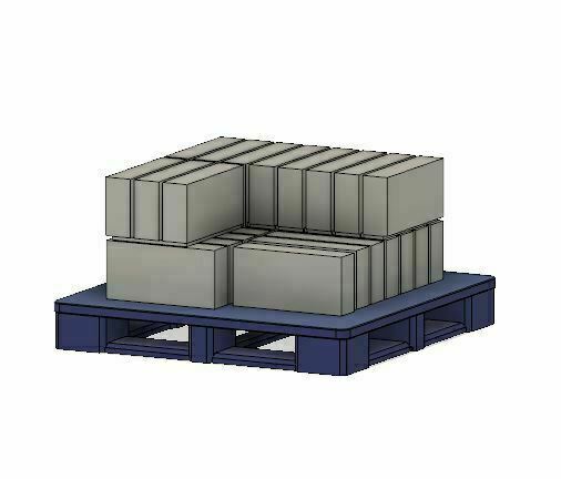 🛤️ Model Railway Railroad Breeze Block Stack on a Pallet・ STL File for ...