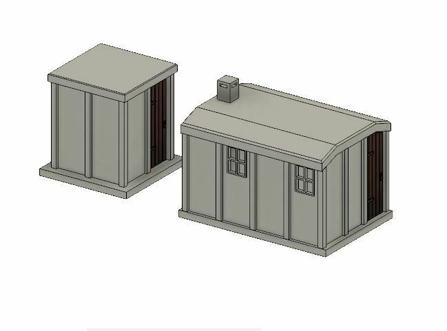 STL file Model Railway Lineside Concrete Huts 🛤️ (OBJ)・Template to ...