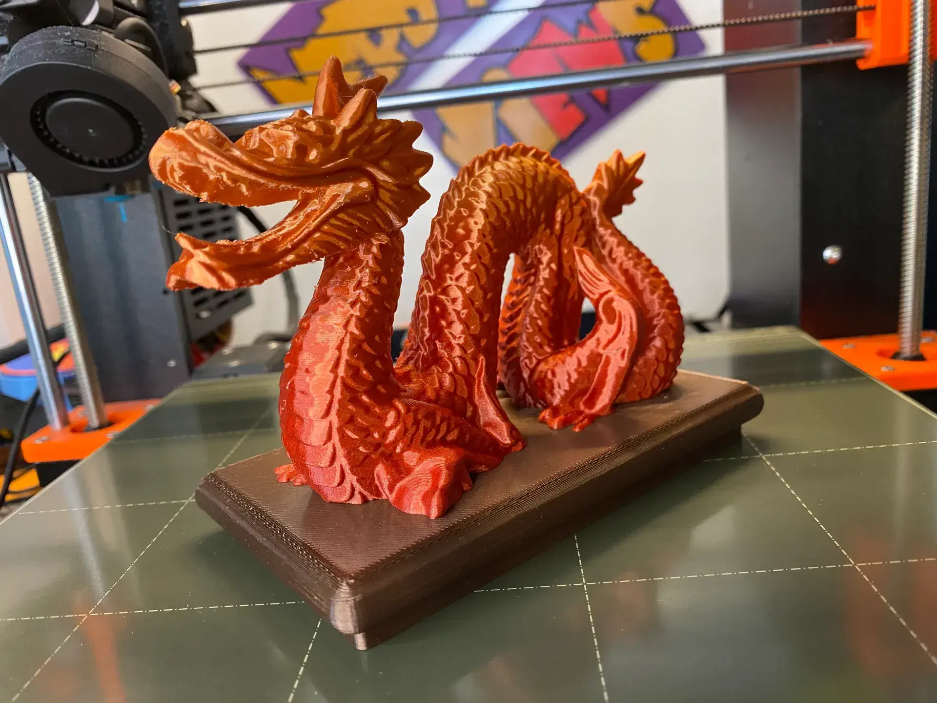 🐉 Display Stand for Golden Chinese Dragon・free 3D file for ・Cults