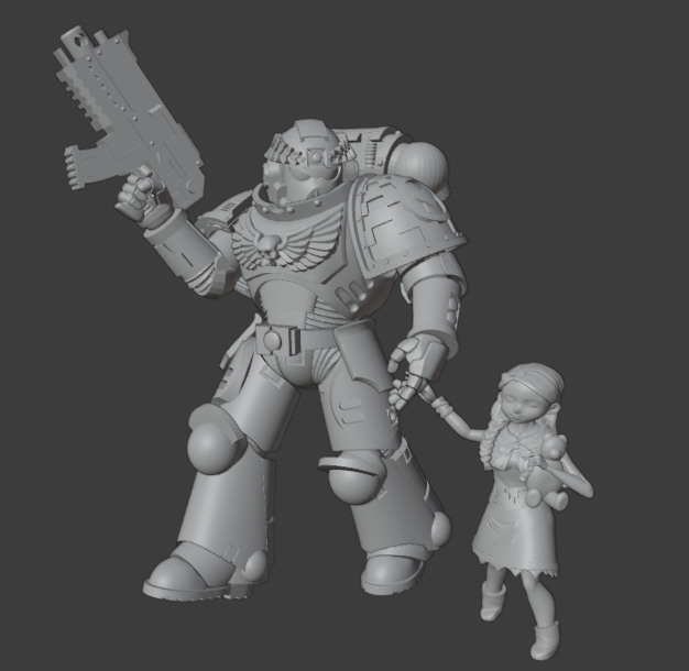 🛰 Space Marine Babysitter・Free 3D File for ・Cults