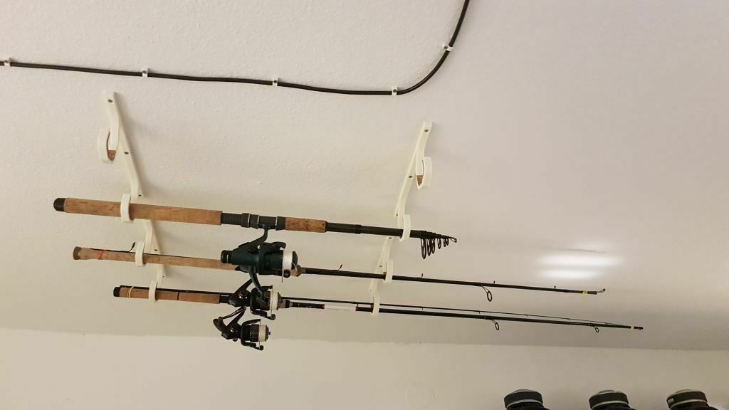 🪝 Ceiling mount hook rod holder fishing rod Rutenhalter Angel・Free 3D ...