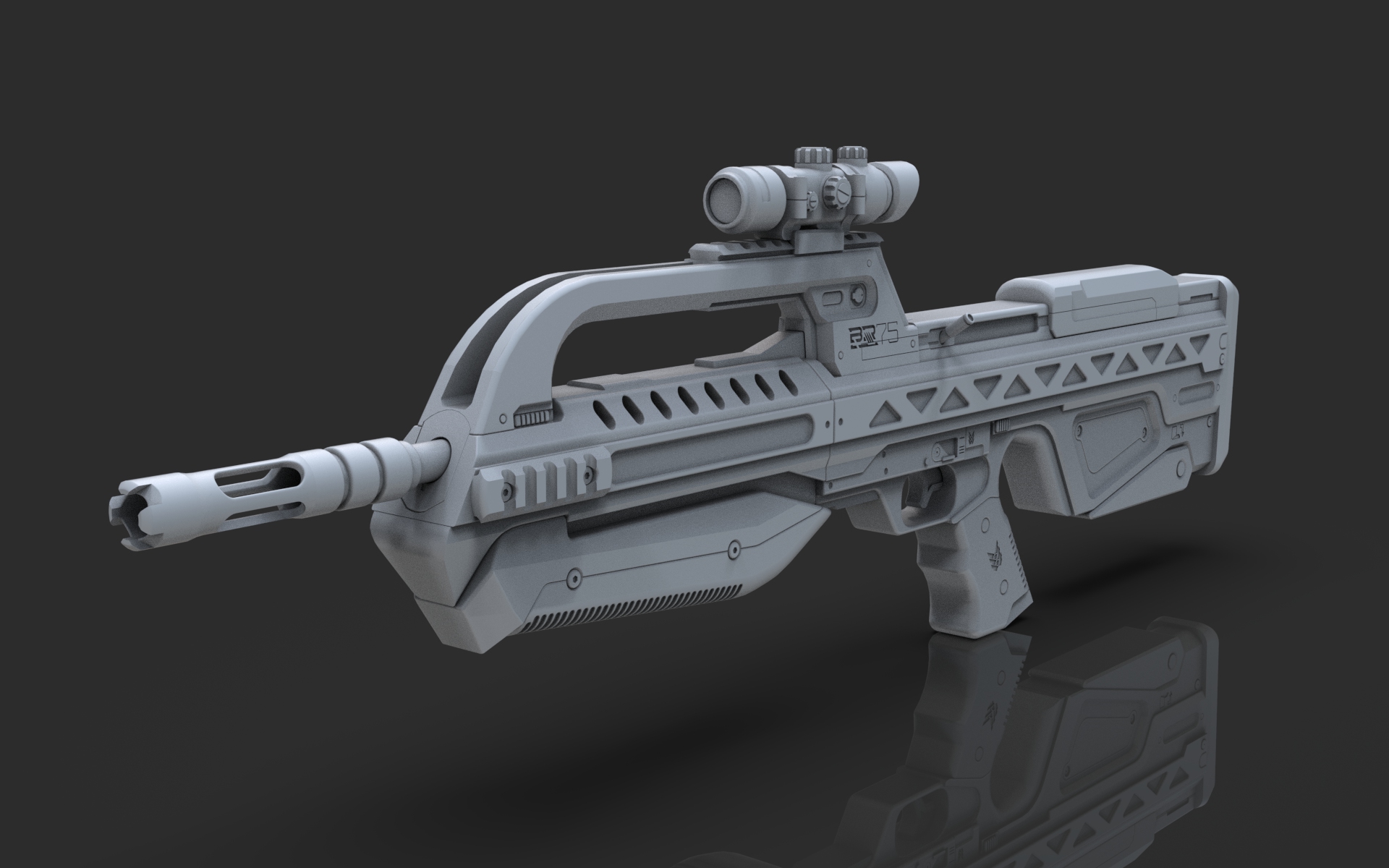 STL 文件 Halo Infinte BR75 😇 （OBJ）・可下载 3D 打印模型・Cults