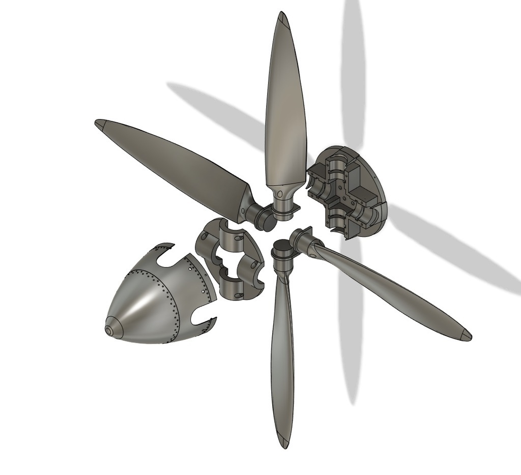 Archivo 3D gratis Spitfire Propeller 🚁 ・Plan de impresión en 3D para ...