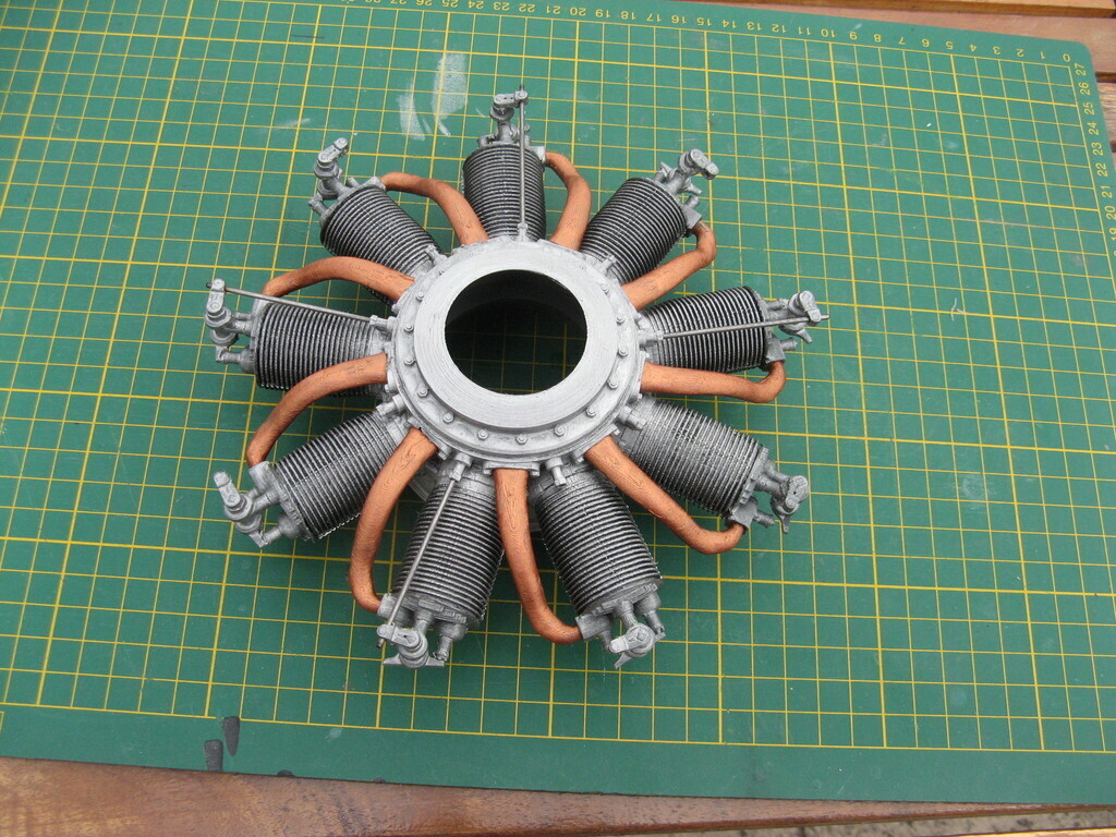 🎨 Le Rhone Rotary Engine・Free STL File for ・Cults