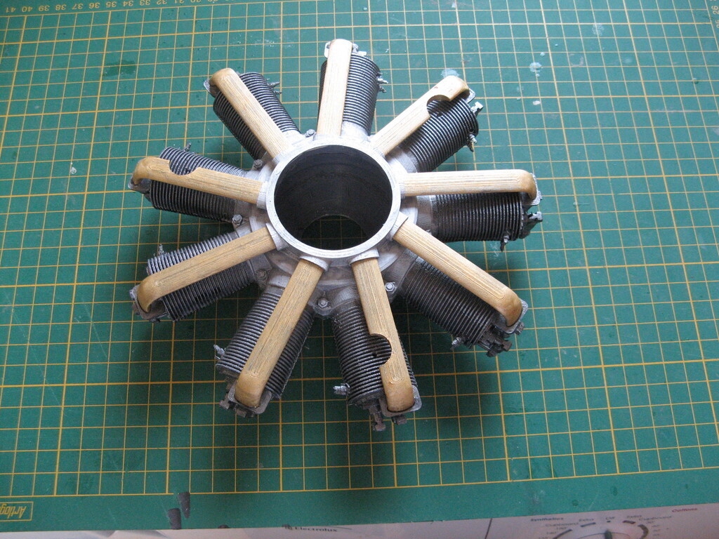 🎨 Clerget 9B engine・Free STL File for ・Cults