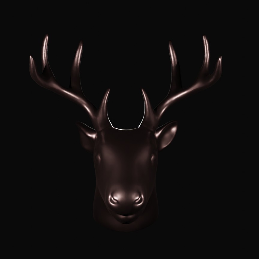 👤 Stag Bust・ STL File for ・Cults