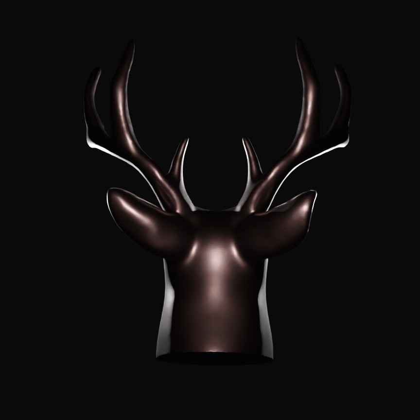 👤 Stag Bust・ STL File for ・Cults