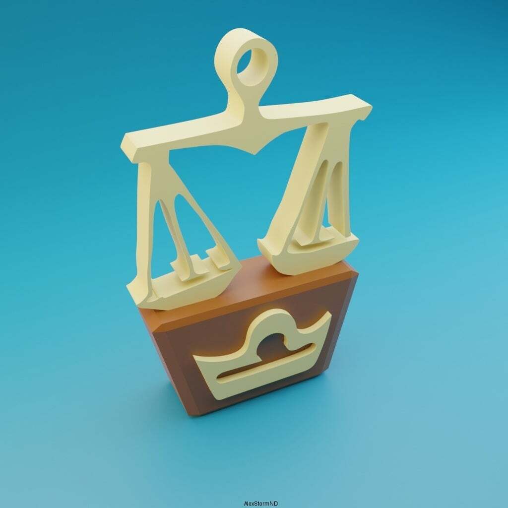 Free STL file Libra ♎ ・3D printable object to download・Cults