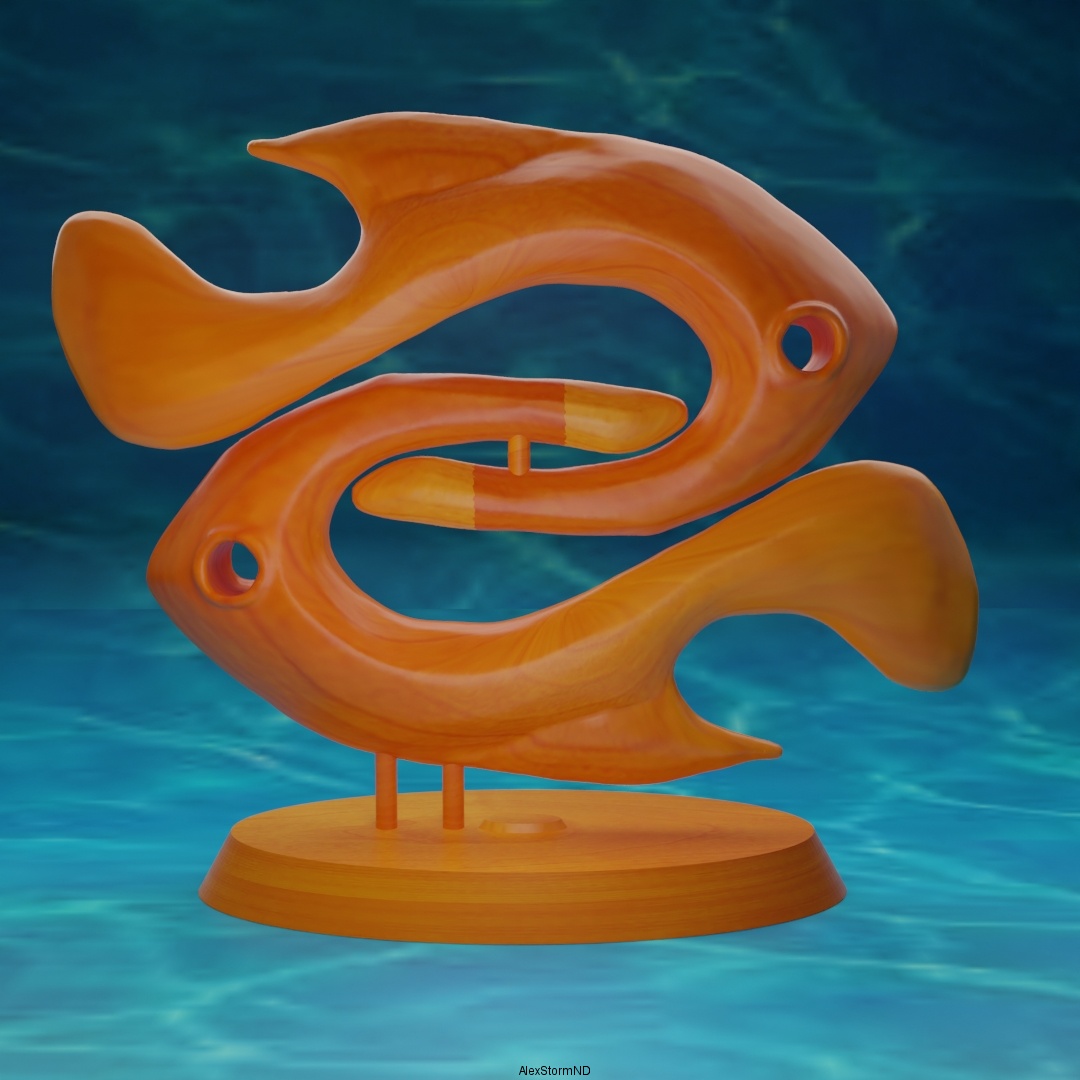 STL file Pisces zodiac sign ♓ ・Template to download and 3D print・Cults