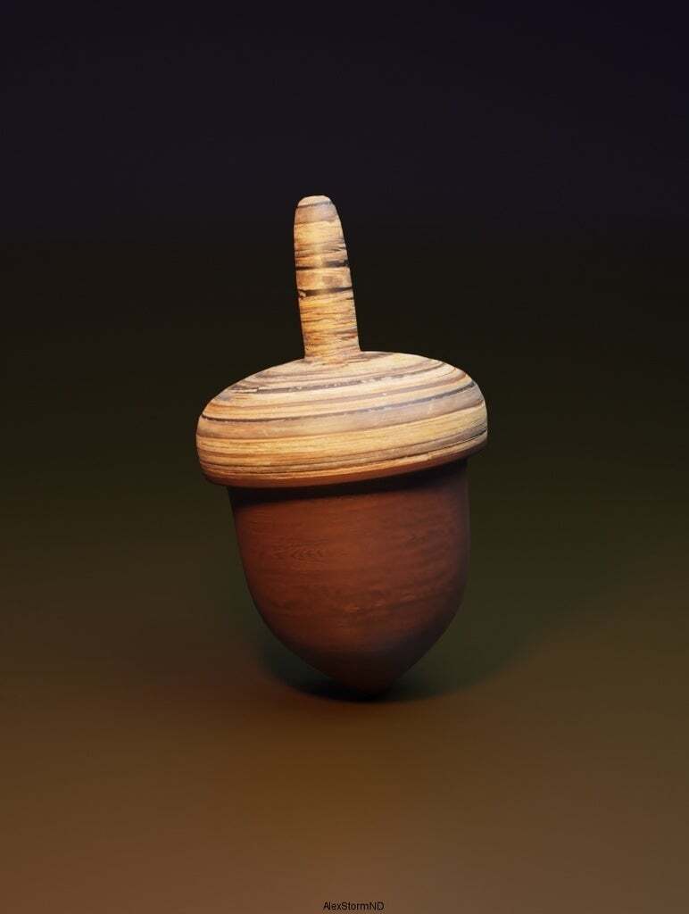 Free STL file Spinning Top Acorn 🔝 ・3D printer design to download・Cults