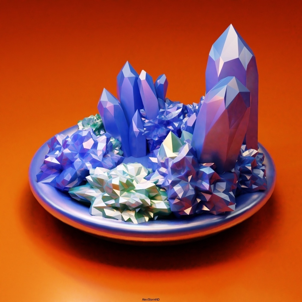 🎨 Plate of crystals・Free STL File for ・Cults