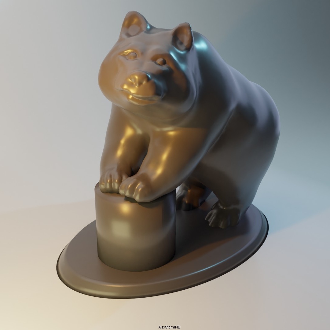 STL file Bear Misha and a tree stump 🐻・Design to download and 3D print ...