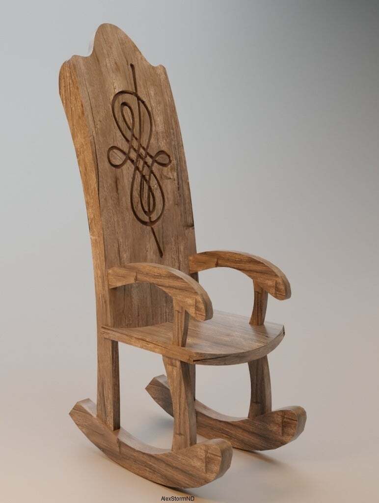 🪑 Rocking chair・Free STL File for ・Cults
