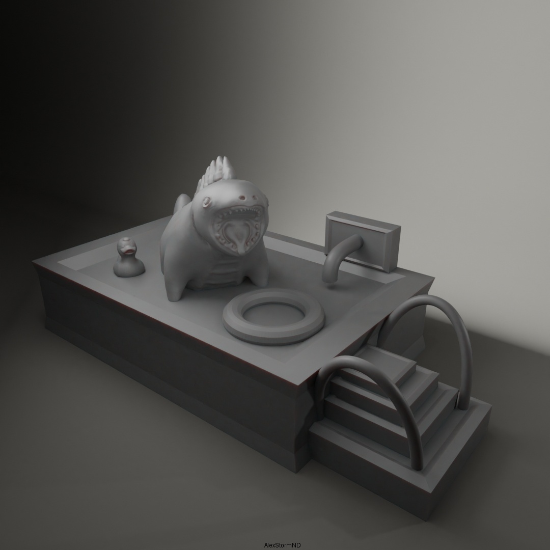 Файл STL Godzil baby pool 👶 ・Дизайн 3D принтера для загрузки・Cults