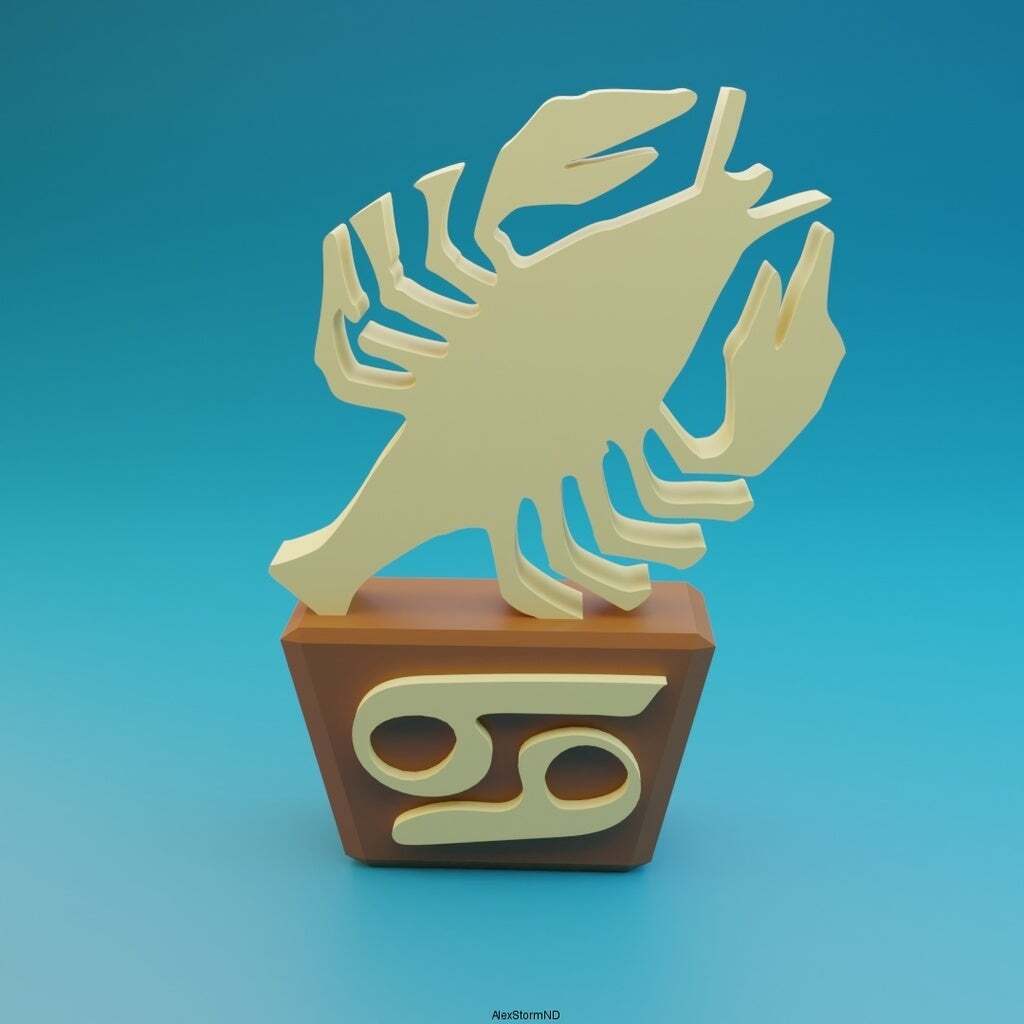 Free STL file Cancer ♋ ・3D printer design to download・Cults