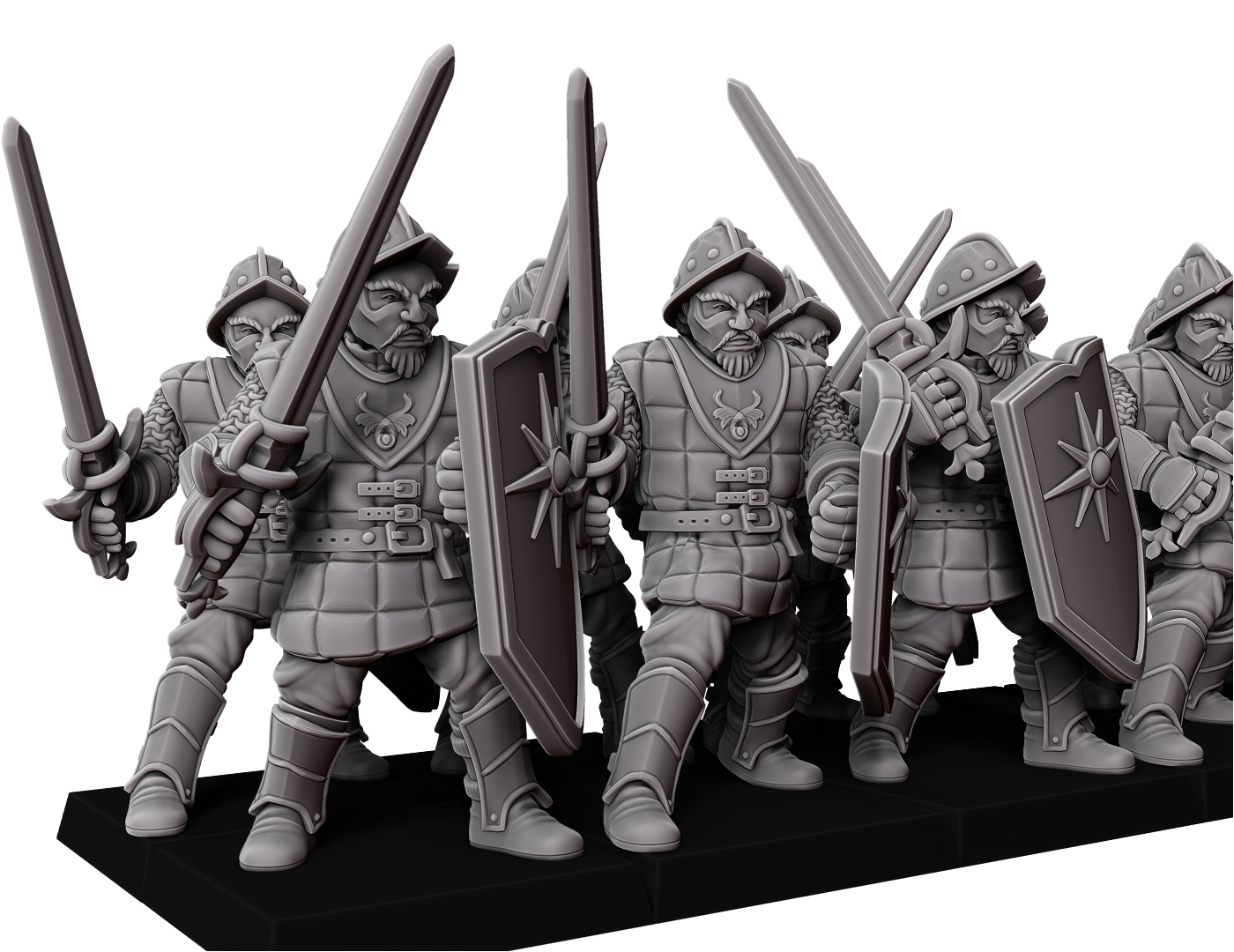 Файл STL Telmarines with Swords and Shields ⚔️・Дизайн для загрузки и 3D ...