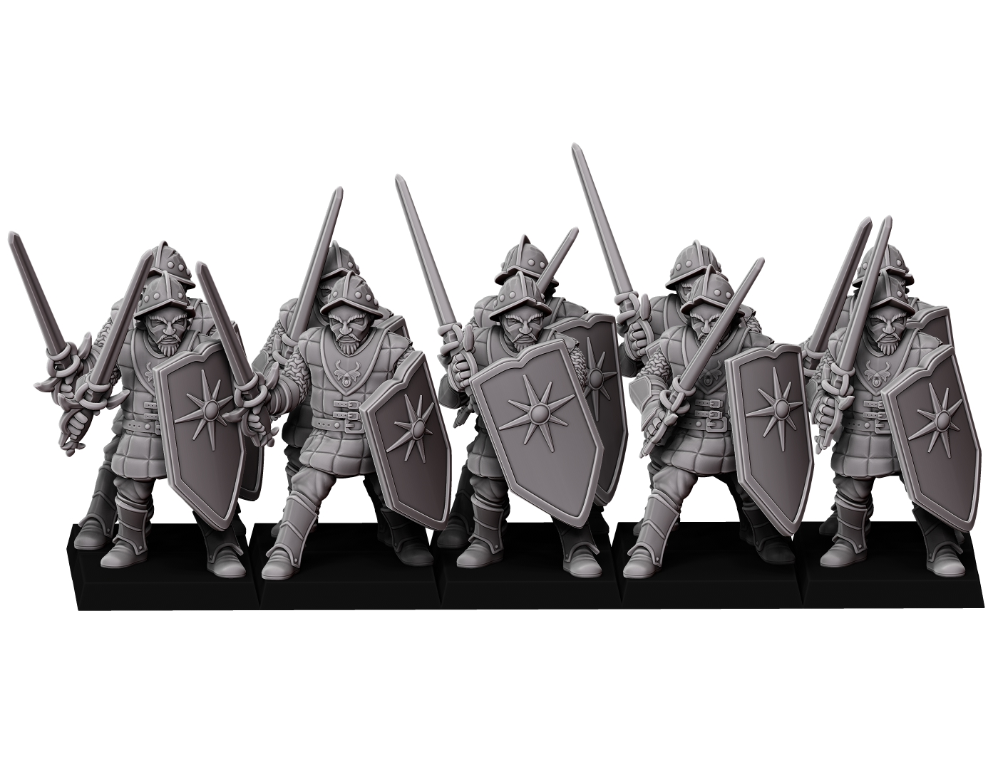 Файл STL Telmarines with Swords and Shields ⚔️・Дизайн для загрузки и 3D ...
