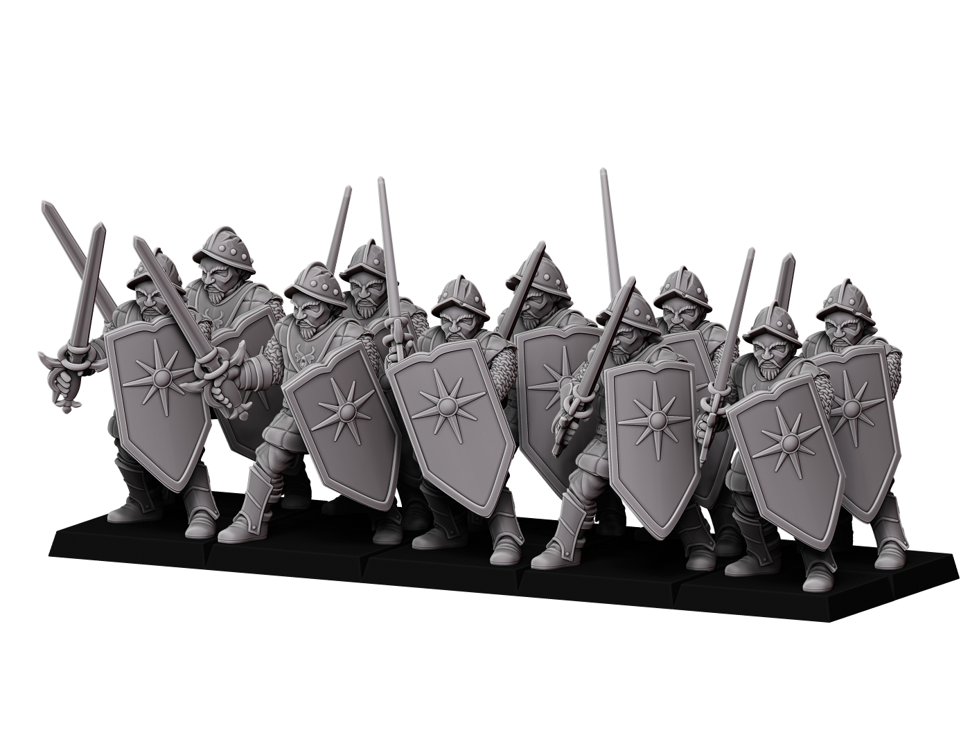 Файл STL Telmarines with Swords and Shields ⚔️・Дизайн для загрузки и 3D ...