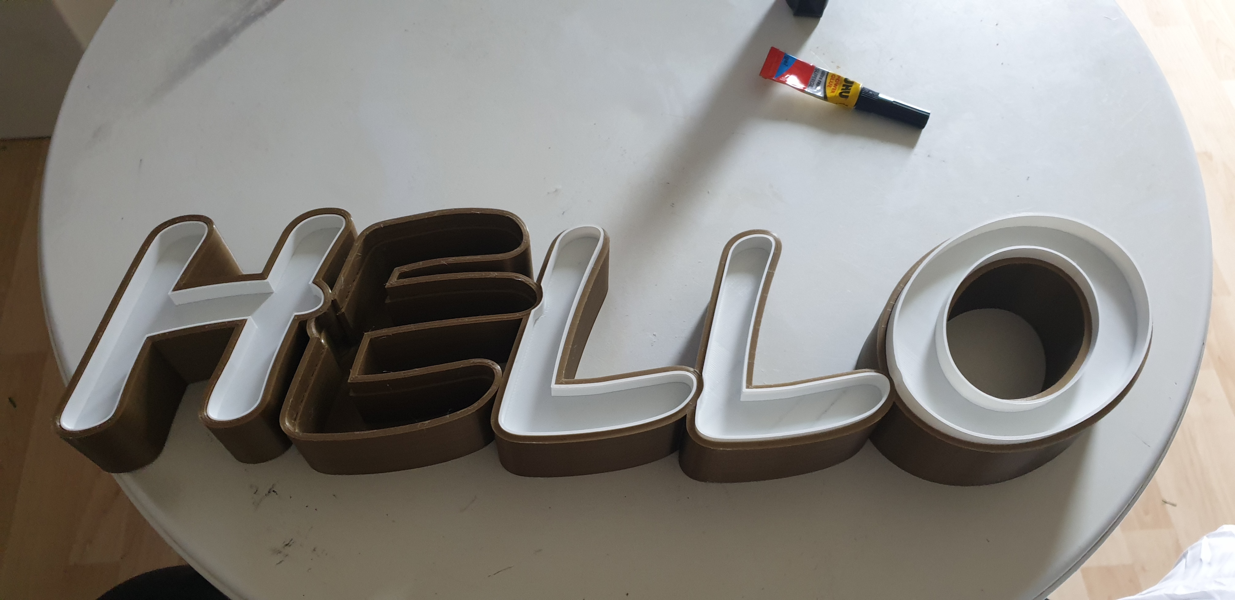 👋 Word "Hello" light letter * Word "hello" light led letter・ STL File ...