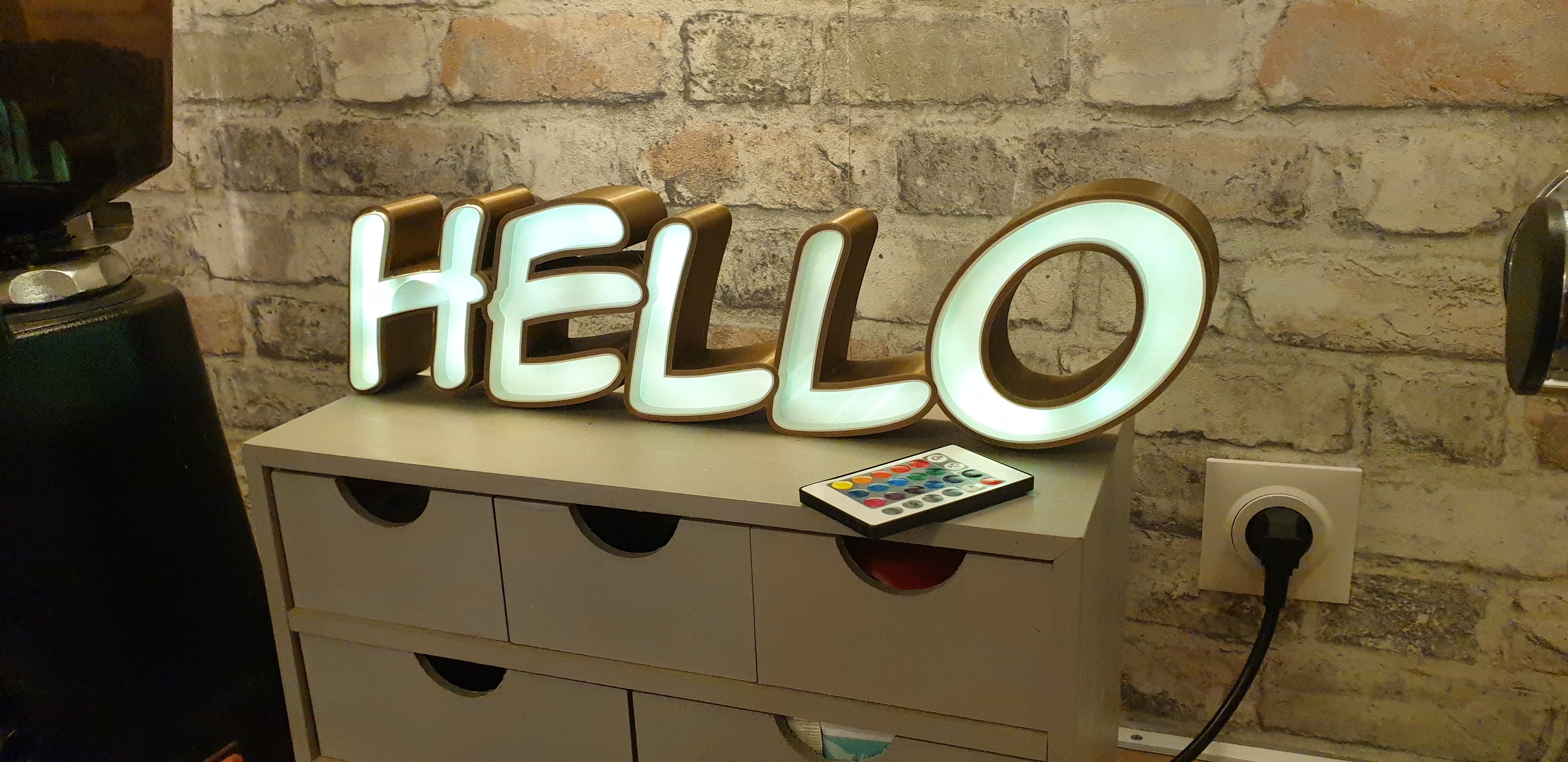 👋 Word "Hello" light letter * Word "hello" light led letter・ STL File ...