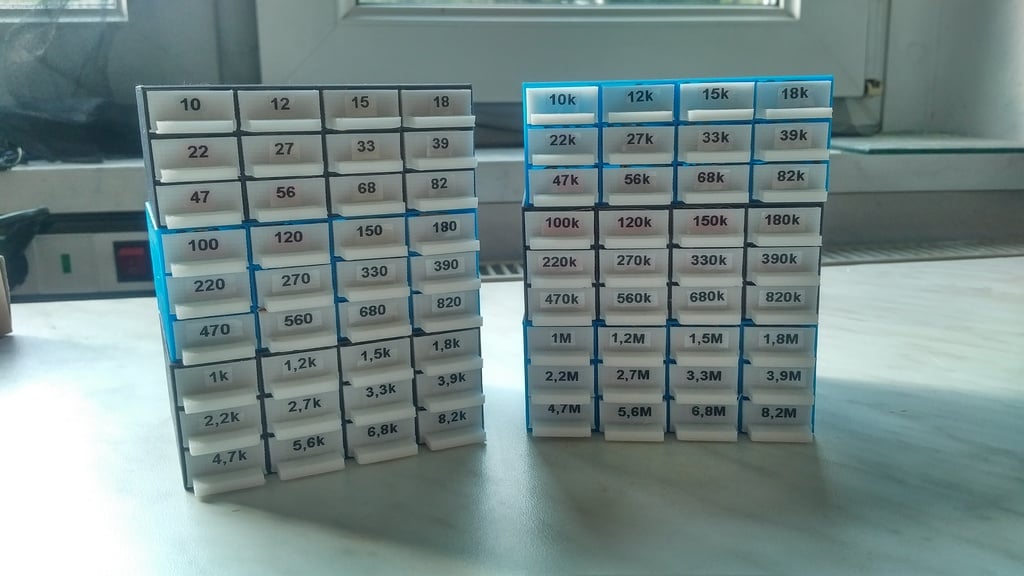 3d Printable Resistor Storage Resistor Sorter ・cults