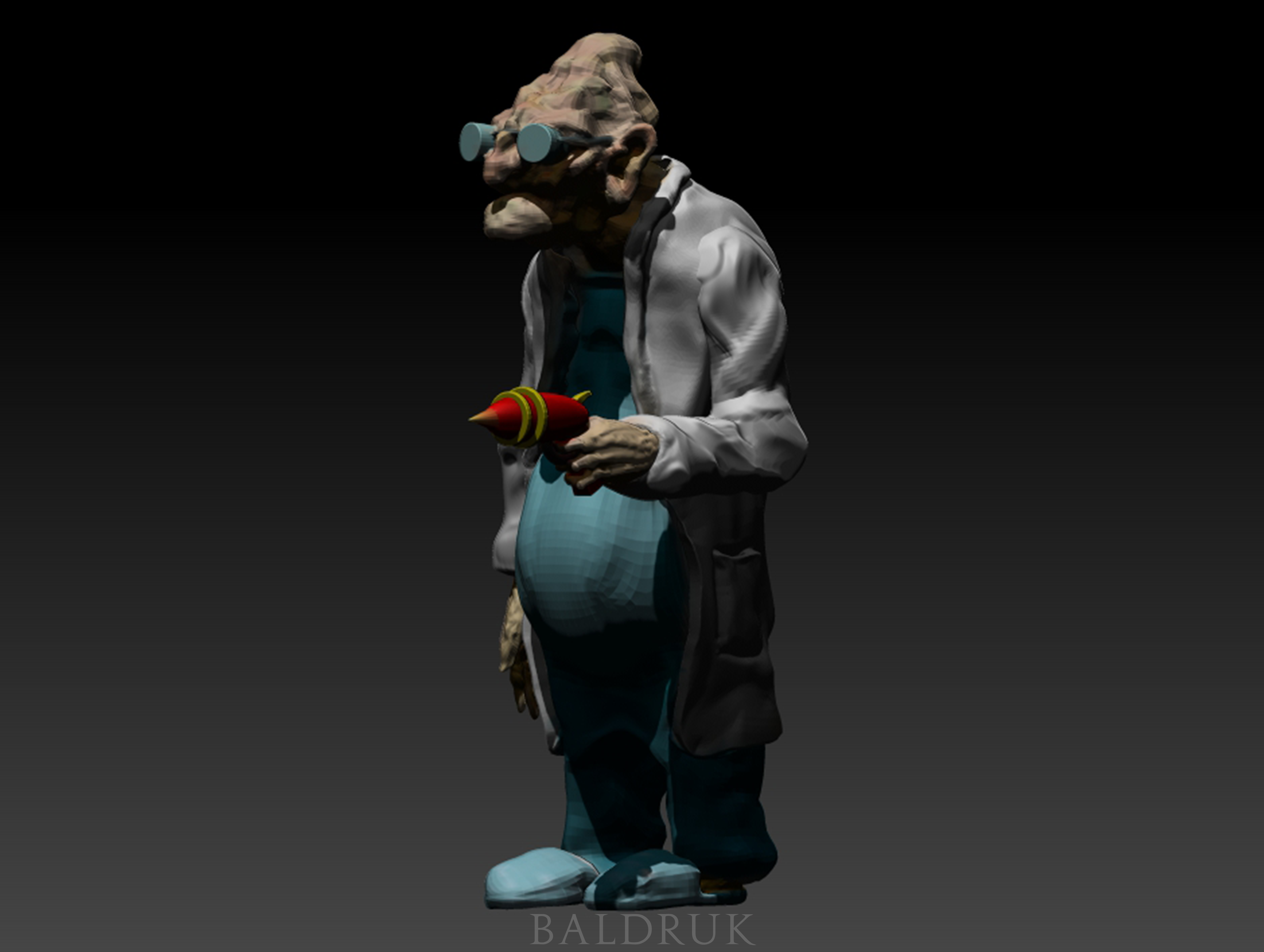 Fichier OBJ Futurama Professeur Farnsworth 🧪・Plan pour imprimante 3D à ...