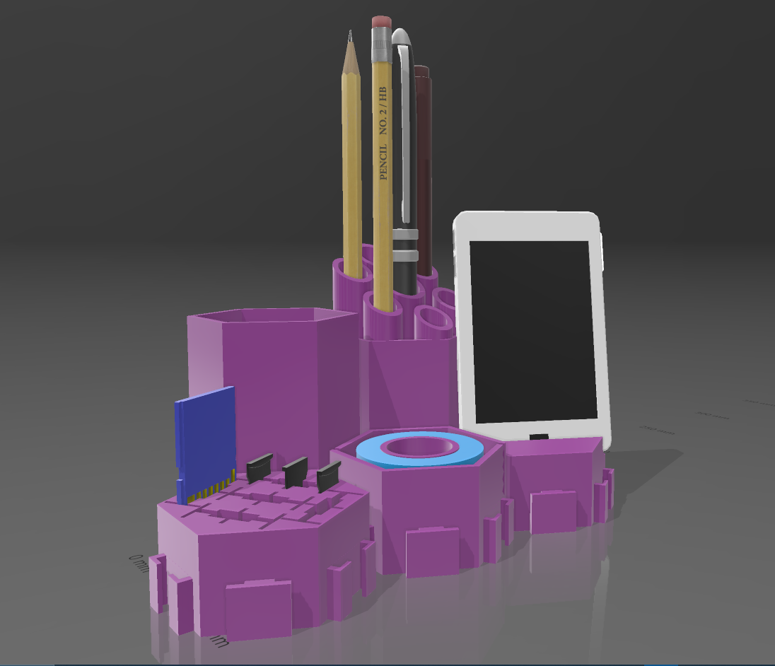 🏢 HexxDesk modular desktop organizer・Free STL File for ・Cults