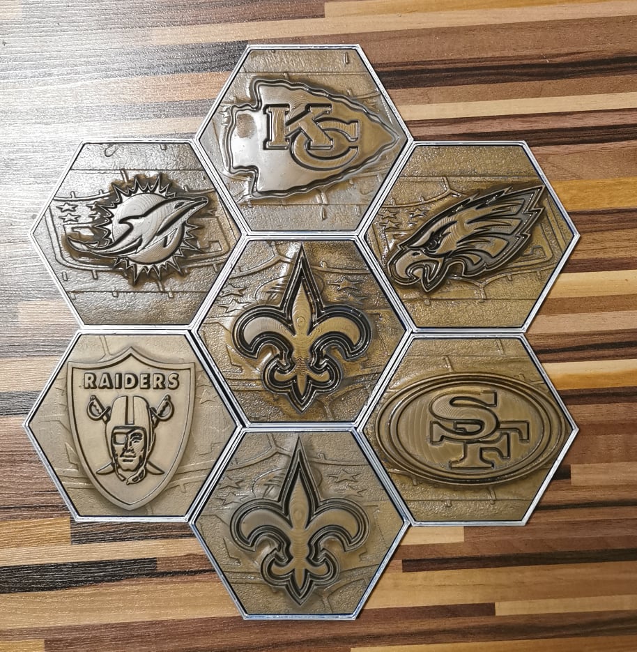 3D file Football NFL Wall Deco Raiders 🏈 ・3D printing template to ...