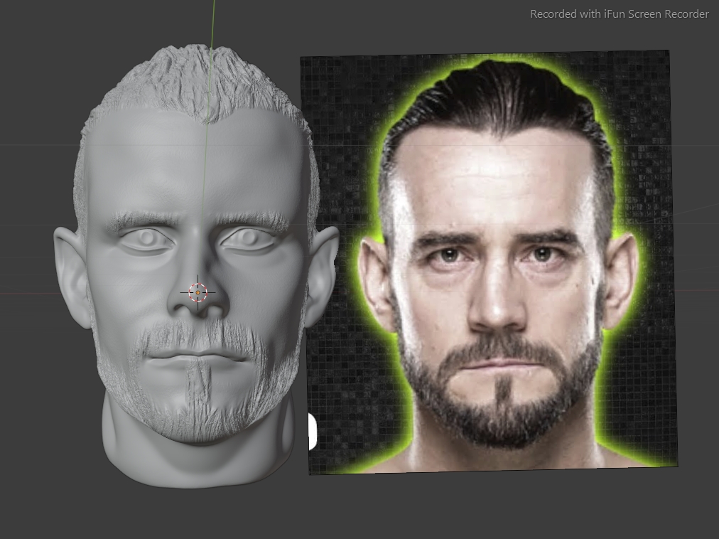 Файл STL WWE-AEW CM PUNK Head 🤼 ・Дизайн 3D принтера для загрузки・Cults