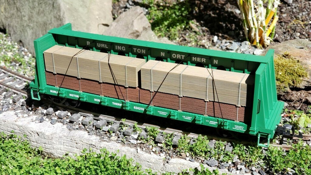 🪵 Wood Load for Center Beam Flat Car (G-Scale)・Free 3D File for ・Cults