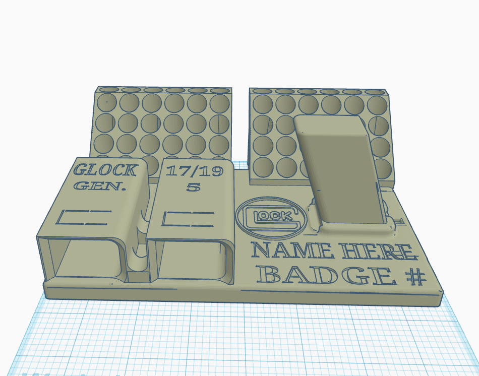 🔫 Glock 17/19 Pistol Stand with mag /ammo holders・ STL File for 3D ...