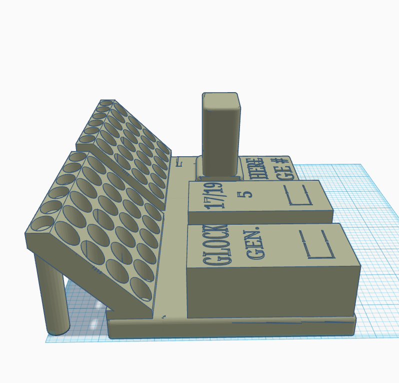 🔫 Glock 17/19 Pistol Stand with mag /ammo holders・ STL File for 3D ...