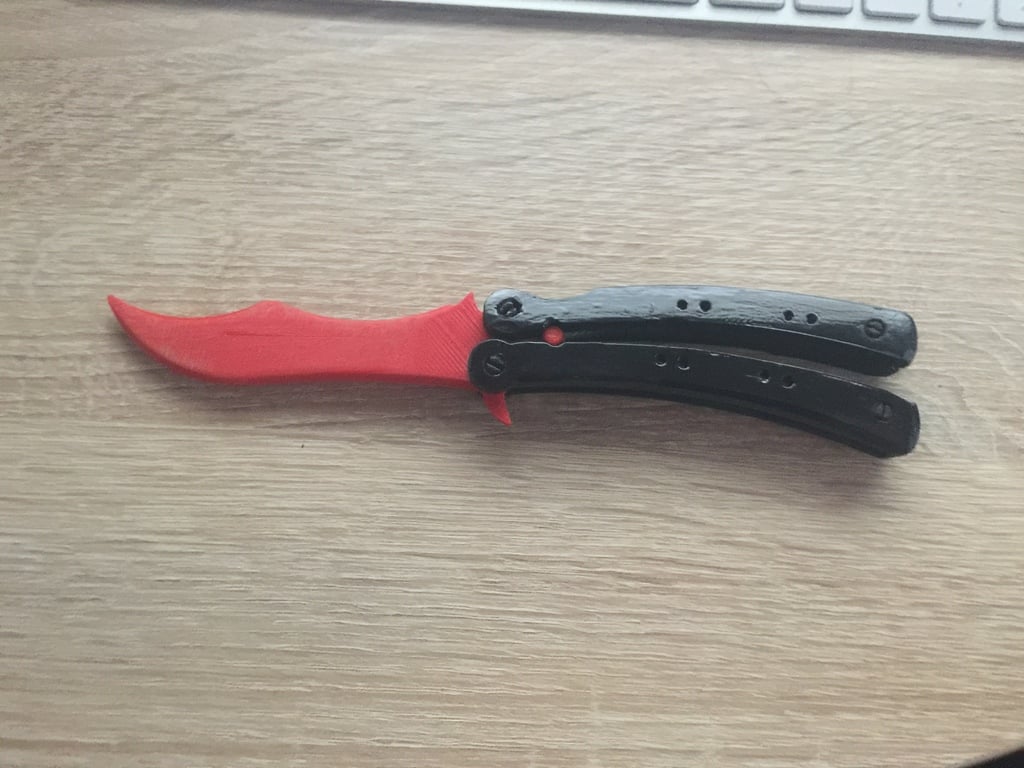 3D printable 100% Printable CS:GO Butterfly Knife・Cults