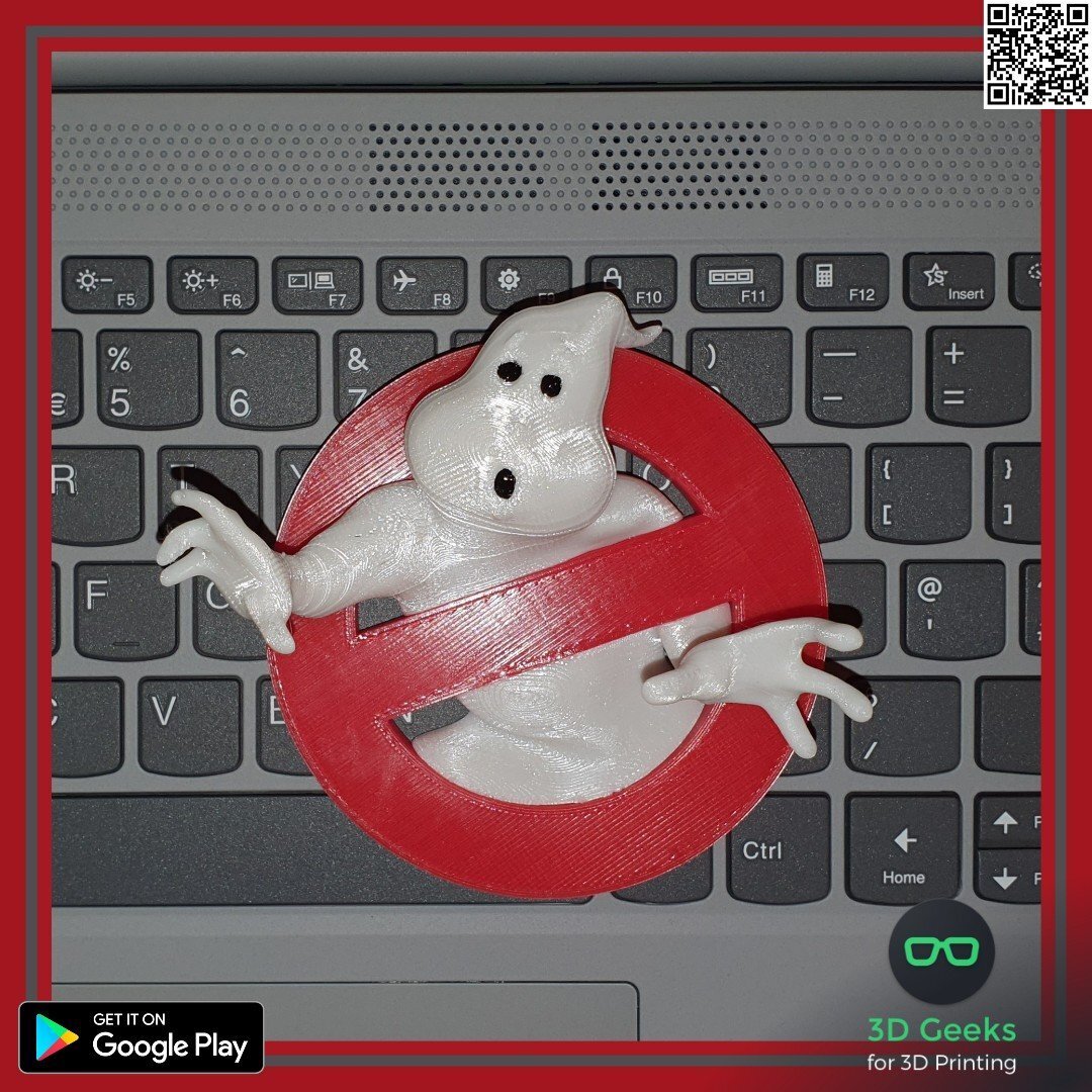 3D print Ghostbusters logo・Cults