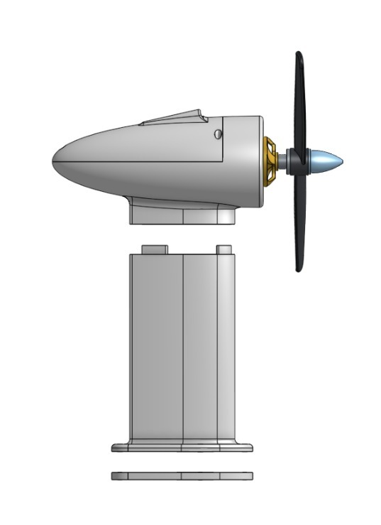 ️ Glider Motor Pod Conversion (removable)・Free 3D File for ・Cults