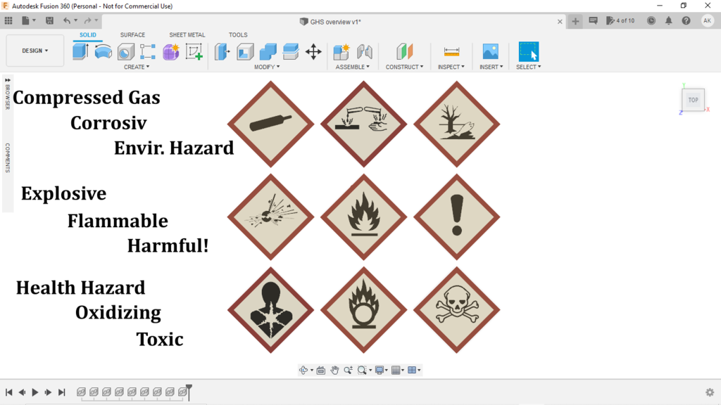 Archivo STL gratis Símbolos de peligro del SGA 🚨 (3MF, STEP, y SVG)・Modelo para descargar y ...