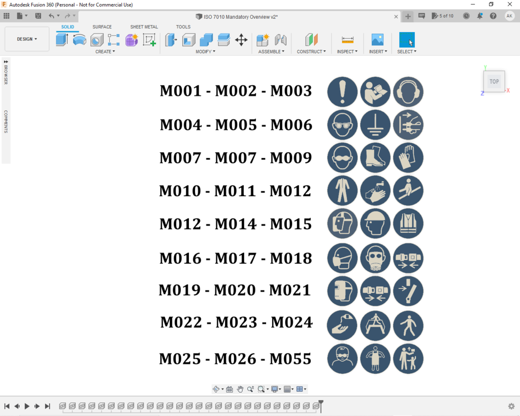 🦺 Colección de símbolos obligatorios ISO 7010・Archivo STL Gratis para ...
