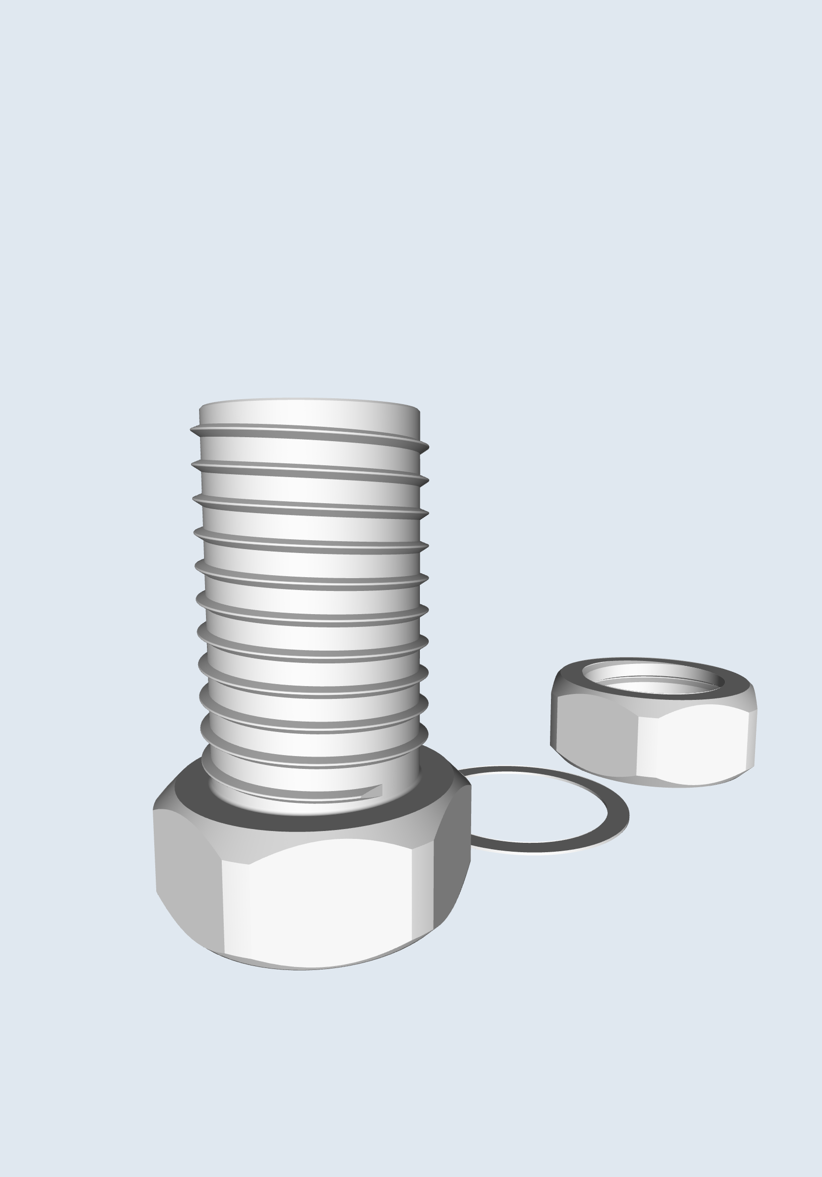 🔩 Nut and Bolt・Free STL File for ・Cults